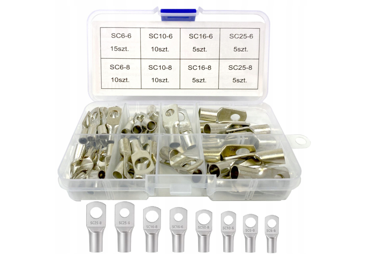 Set conectori pentru cablu, 65 bucati, Falon-Tech FTA65 – bricomania.ro